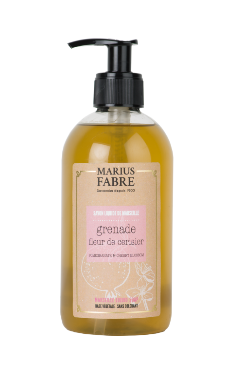 Marselio skystasis muilas Granatas ir Vyšnių žiedai (400ml) – Baltas ir ...